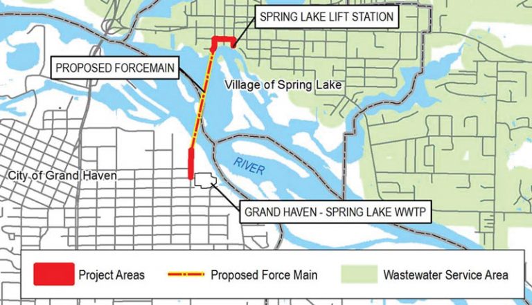 HDD Used to Install Force Main in Grand Haven, Michigan
